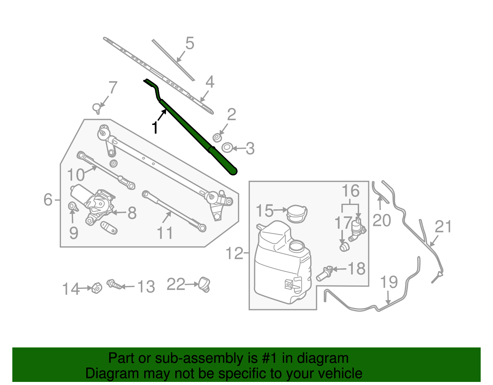 2004-2010 Infiniti QX56 Wiper Arm 28886-ZC30A | Faulkner Infiniti of ...