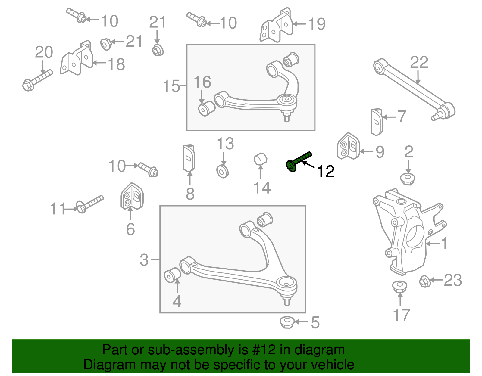 WHT-003-176 - Lower Control Arm Adjust Bolt 2008-2015 Audi R8 | Audi ...