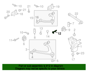 WHT-003-176 - Lower Control Arm Adjust Bolt 2008-2015 Audi R8 | Audi ...