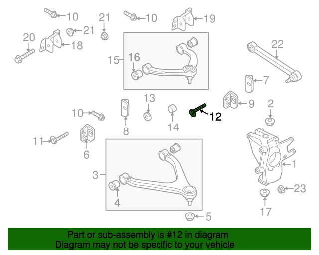 WHT-003-176 - Lower Control Arm Adjust Bolt 2008-2015 Audi R8 | Audi ...