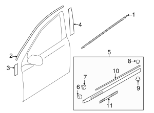 2015-2019 Subaru Outback Lower Molding 91112AL52B | Subaru Parts For You