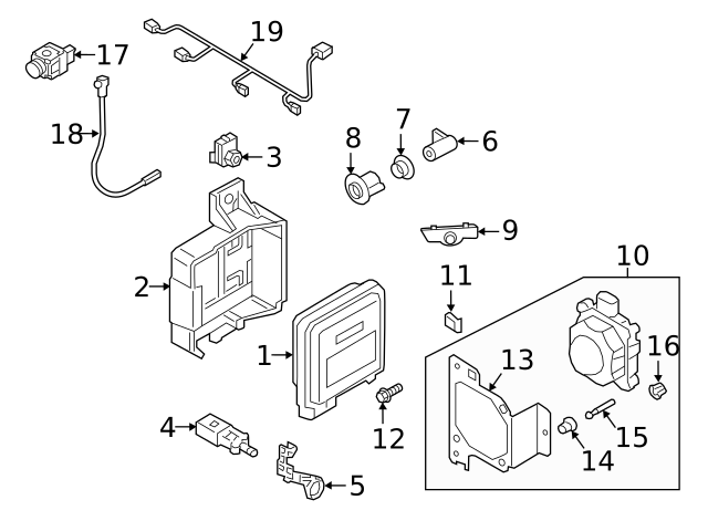 8W0-919-267-L - Park Sensor Mount Bracket 2020-2023 Audi | Audi OEM Parts