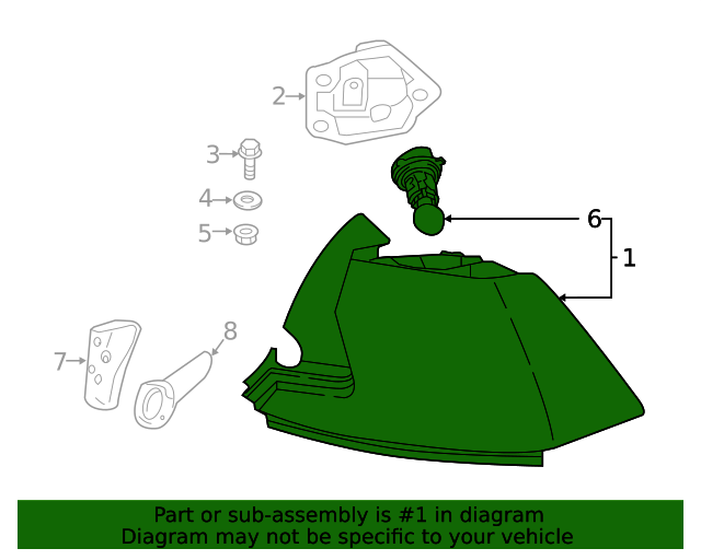 2017-2020 Volvo S90 Tail Lamp 31698714 | Genuine Volvo Replacement Parts