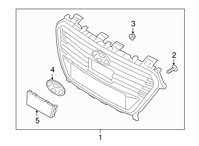 2016-2017 Hyundai Sonata Grille Cap 86353-E6400 | AutoNationParts.com