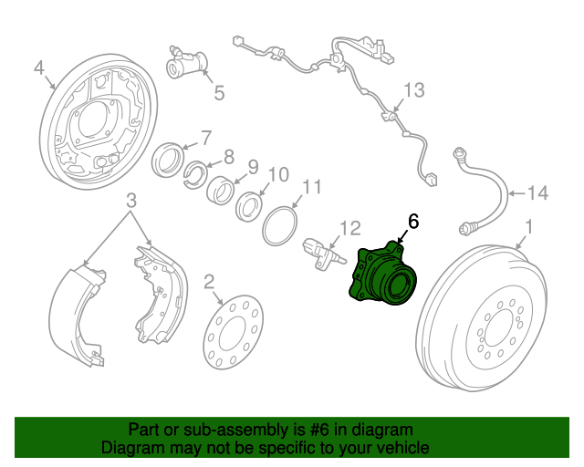 2005-2023 Toyota Tacoma Hub & Bearing 42460-04010 | OEM Parts Online