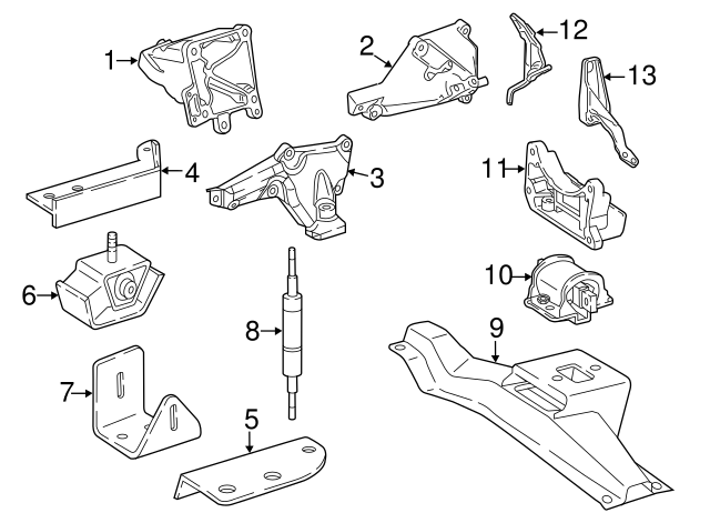 Genuine Trans Mount for 2007-2018 Mercedes-Benz | OEM Part# 212-240-10 ...
