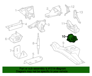 212-240-10-18 - Automatic Transmission Mount 2007-2018 Mercedes-Benz ...
