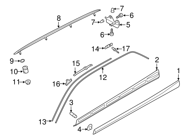 2016-2018 Audi A3 Sportback e-tron Deflector Shield 8V0-853-833-9B9 ...