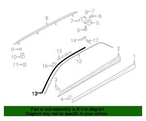 2016-2018 Audi A3 Sportback e-tron Trim 8V4-853-704-B-1P9 | OEM Parts ...