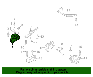 1K0-199-262-AR - Motor Mount 2006-2009 Audi | Audi OEM Parts