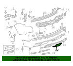 2020-2025 Cadillac XT5 Black Rear Bumper Fascia Trailer Hitch Access ...