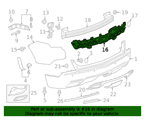 2020-2024 Cadillac XT5 Rear Bumper Fascia Energy Absorber 84903084 GM ...