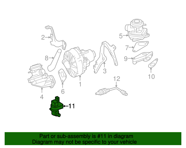 212-470-24-93 - Vapor Canister Purge Solenoid 2010-2018 Mercedes-Benz ...