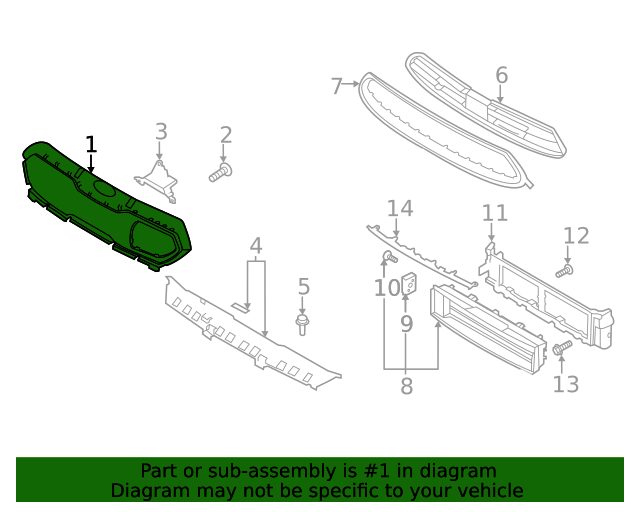 86351-Q4000 - Upper Grille 2019-2022 Kia Niro EV | Kia.Parts Store