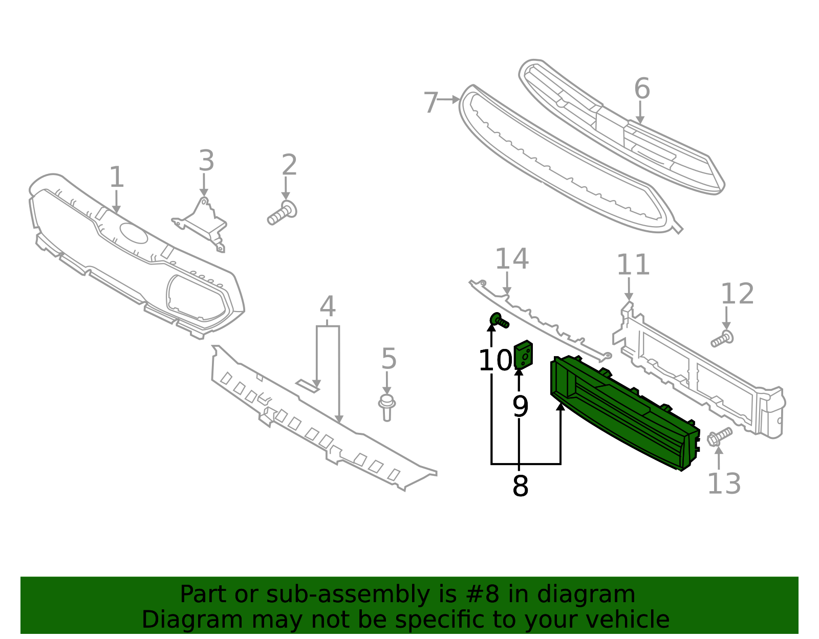 86951-Q4000 - Radiator Shutter Assembly 2019-2022 Kia Niro EV | Kia ...
