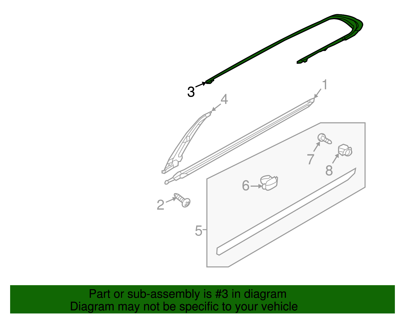 2017-2022 Genesis G90 Frame Molding 83850-D2000 | QuirkParts