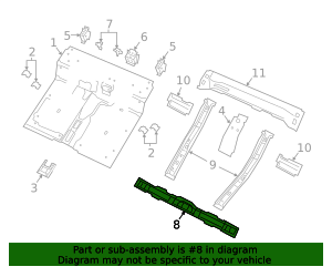 2018-2021 Jeep Crossmemb 68299301AD | TascaParts.com