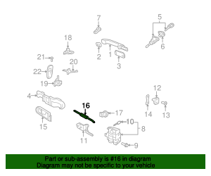 1C0-837-085-F - Door Latch Cable 2006-2010 Volkswagen Beetle ...