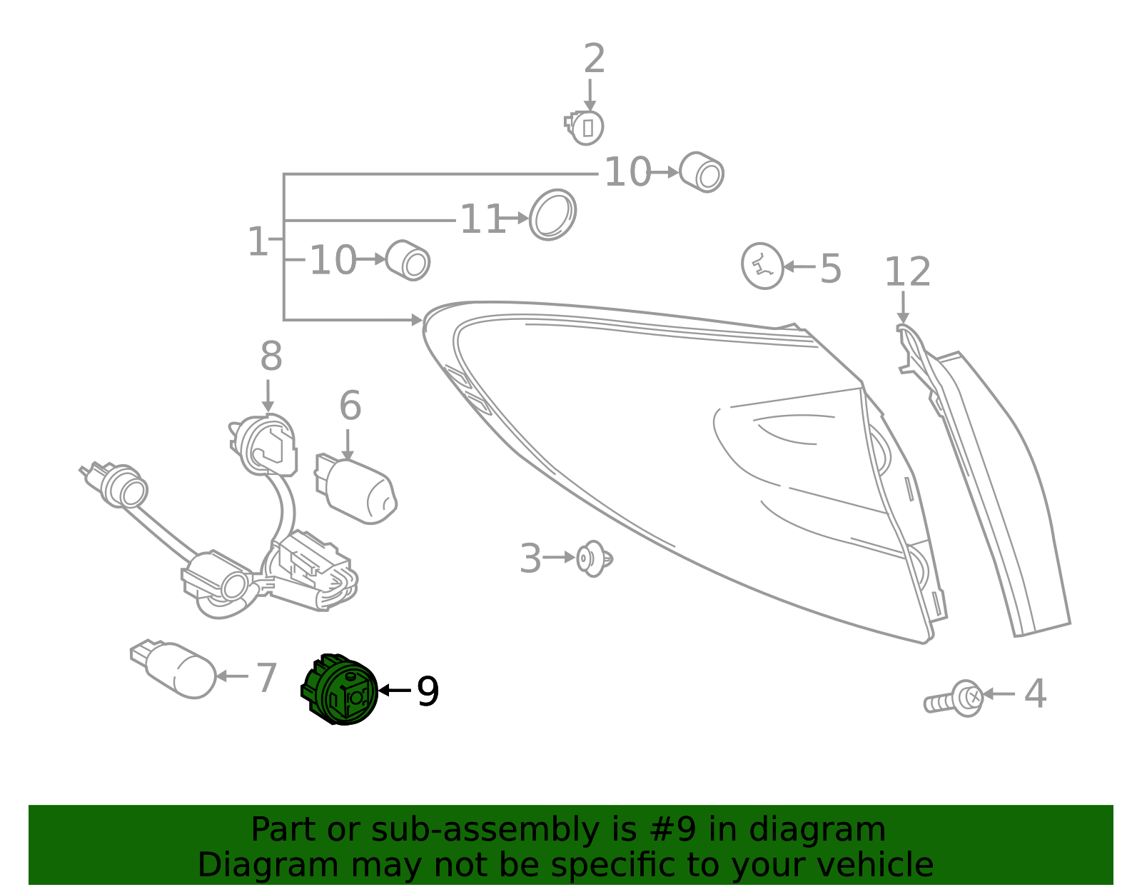Genuine Toyota Led Unit part# 81536-52C80 for 2018-2022 Toyota ...