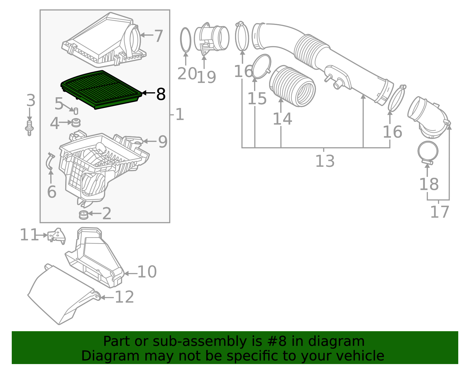 28113-L5100 - Air Filter 2021-2025 Kia Sorento | Kia.Parts Store