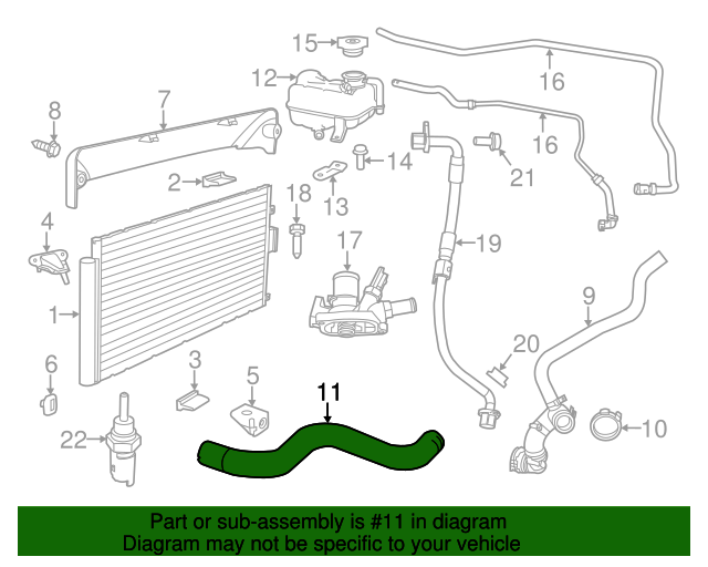 2012-2019 Fiat 500 Hose 52014688ac | TascaParts.com