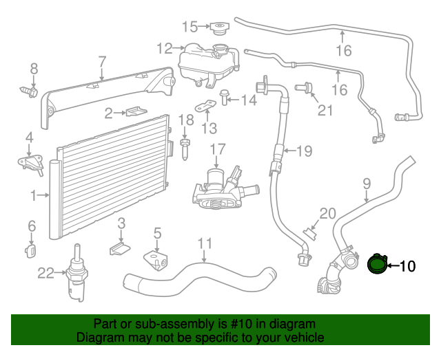 2012-2019 Fiat 500 Inlet Hose Clamp 52014598AA | TascaParts.com