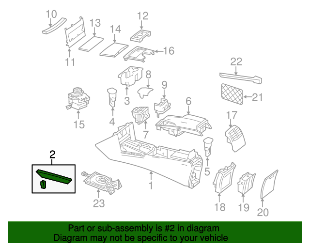 212-690-54-62 - Side Trim 2010-2013 Mercedes-Benz | Mercedes-Benz USA Parts