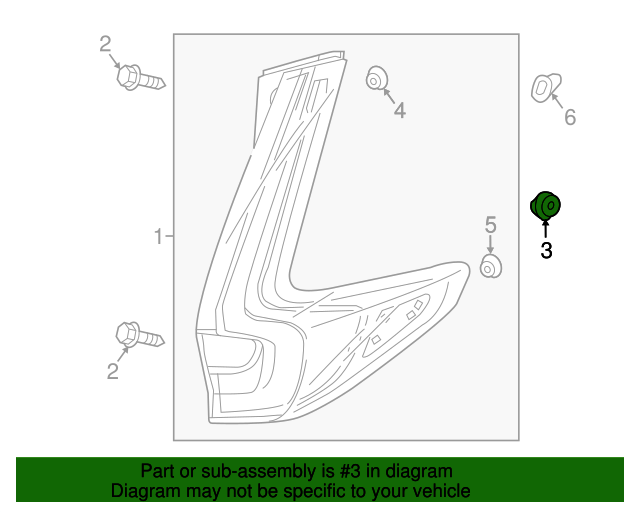 90650-TX6-A01 - Tail Lamp Assembly Clip 2015-2022 Honda | Honda Parts ...