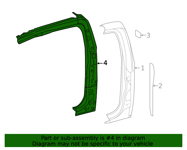 2016-2023 Toyota Tacoma Lock Pillar 61502-04909 | Toyota Parts Center