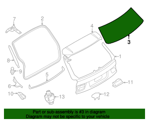 51317294775 - 2014-2018 BMW X5 Lift Gate Glass (51-31-7-294-775) | BMW ...