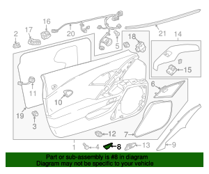 23454133 - Jet Black Front Side Door Armrest Pull Cup Bolt Cap - 2014 ...