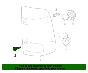 2014-2023 Mopar Tail Lamp Screw 6511081AA | TascaParts.com