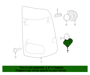 2002-2021 Mopar Center High Mount Stop Light Socket 68046629AA ...