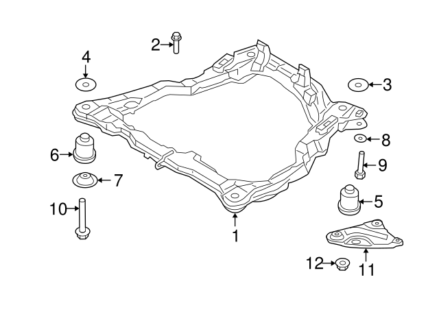 2004-2006 Kia Engine Cradle Bushing 62485-2F000 | TascaParts.com