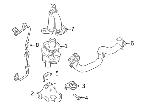 2018-2024 Land Rover Range Rover Velar Engine Auxiliary Water Pump ...
