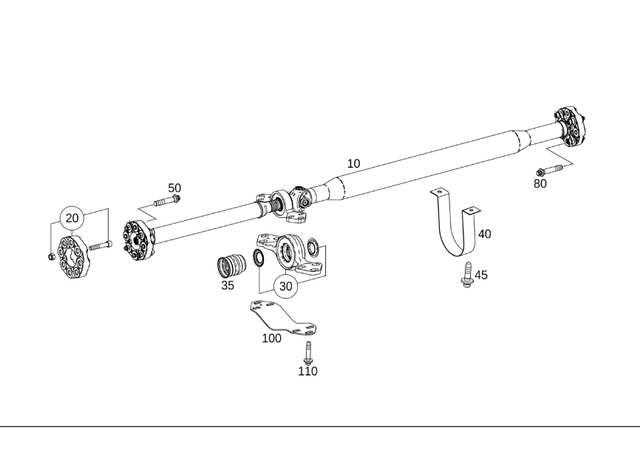 2016-2020 Mercedes-Benz Metris Ts Center Support Bearing 447-410-31-00 ...