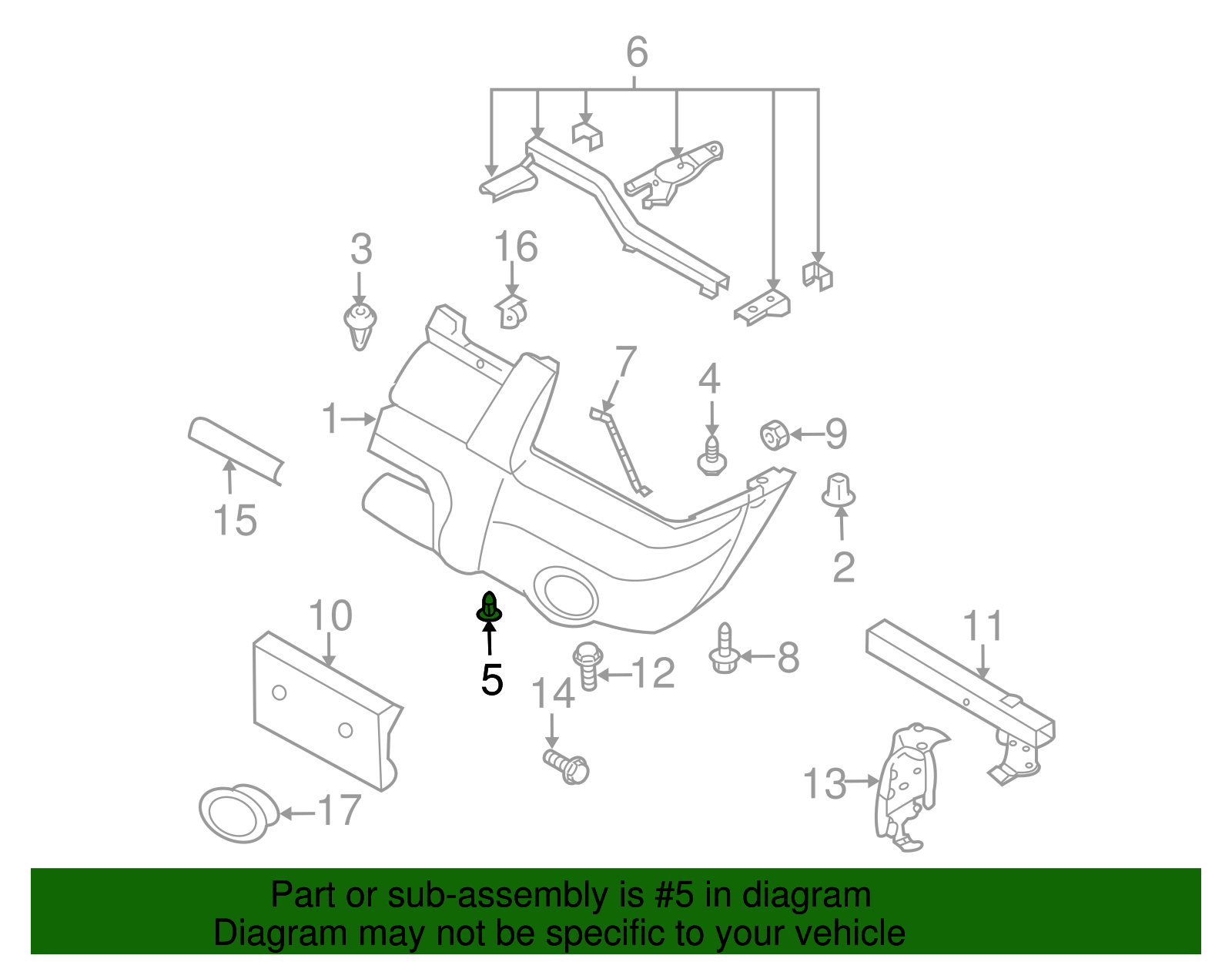 1998-2004 Nissan Bumper Cover Clip 63848-40Y00 | Ziegler Nissan of ...
