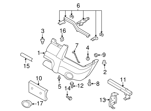 96210-9Z400 - License Bracket - 2001-2004 Nissan Frontier | Nissan OEM ...
