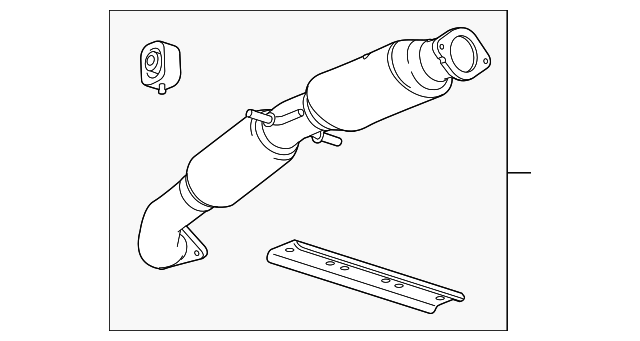 2011-2013 Buick Regal Front Exhaust Pipe with 3-Way Catalytic Converter ...
