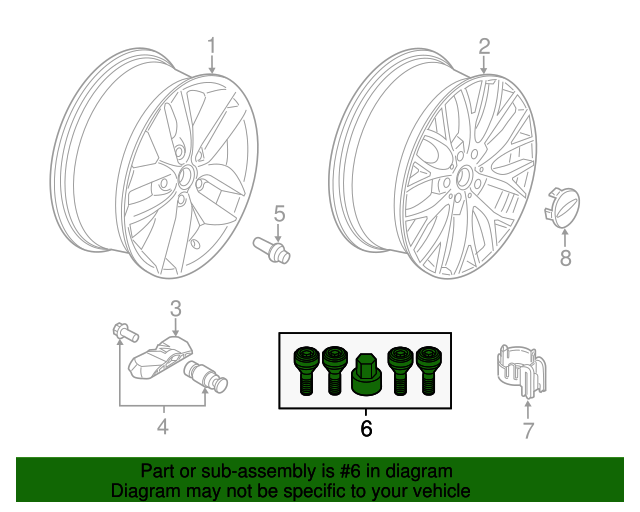 36-13-2-453-960 - Mini Wheel Locks - 2007-2022 Mini | BMWPartsHub