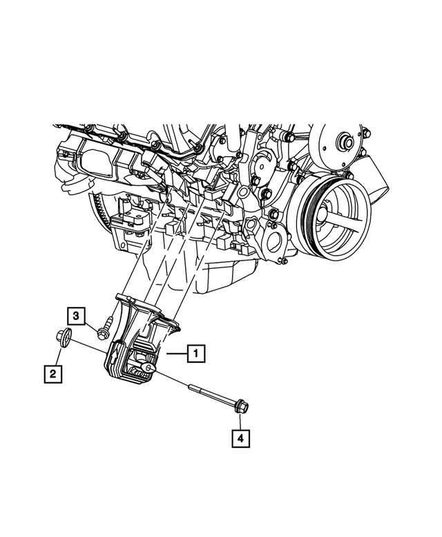 MOPAR ENGINE MOUNT BRACKET - 52090296AF - 52090296AF | Mopar Online Parts