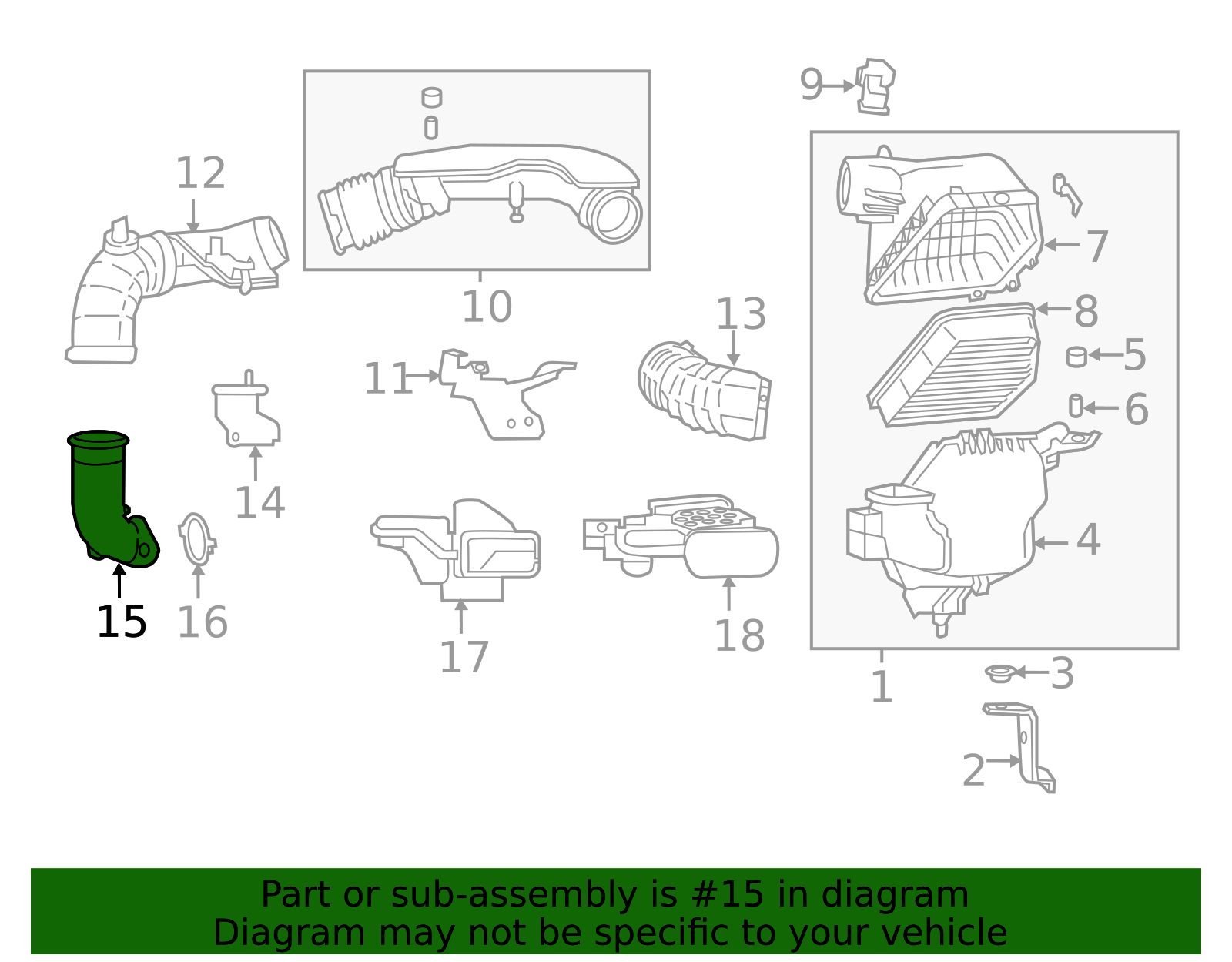 2019-2024 Nissan Altima Air Inlet Tube 14460-5NA6B | My Nissan Part