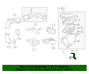 2019-2020 Nissan Altima Air Cleaner Assembly Mount Bracket 16588-6CB0B ...