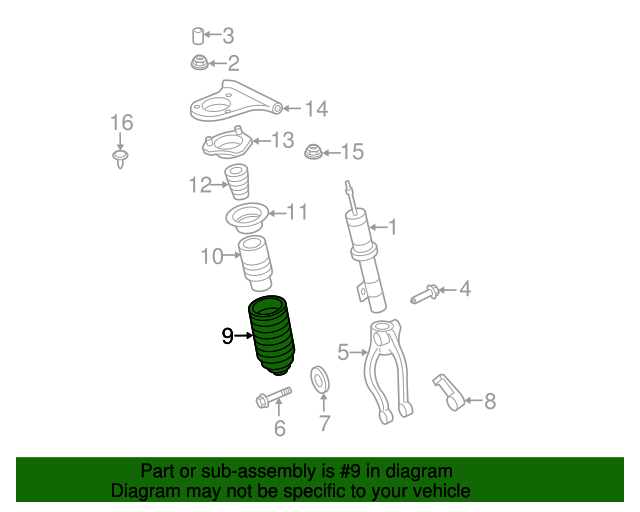 2010-2012 Ford Fusion Coil Spring AE5Z-5310-E | TascaParts.com
