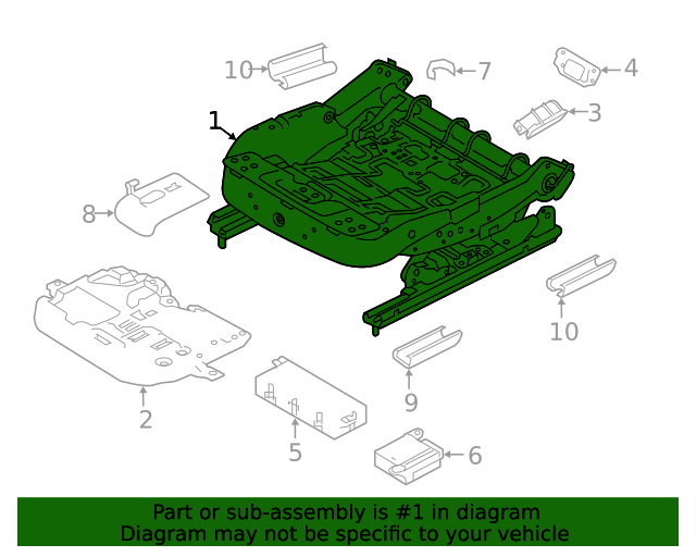 2021-2023 Land Rover Seat Frame LR156725 | OEM Parts Online