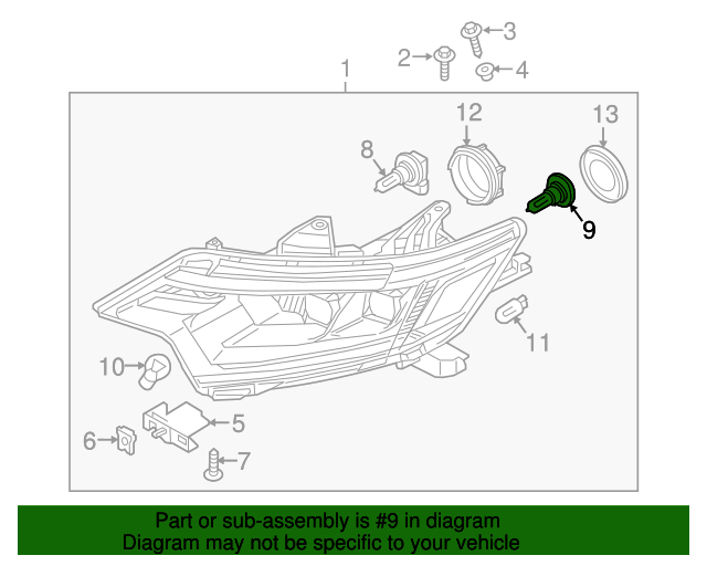 MS820979 - Low Beam Bulb 2004-2022 Mitsubishi | Mitsubishi Direct Parts
