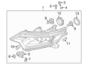 8301D245 - Headlamp Assembly 2017-2022 Mitsubishi | Mitsubishi Direct Parts