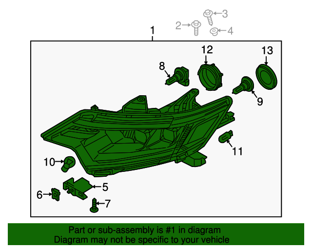 8301D246 - Headlamp Assembly - 2017-2022 Mitsubishi | Lasco Auto Parts