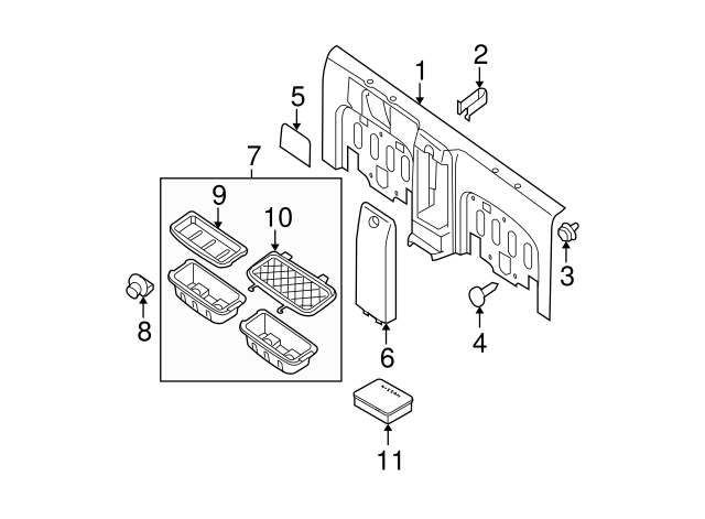 769A9-EA102 - Storage Box Tray 2005-2019 Nissan Frontier | Nissan Parts ...