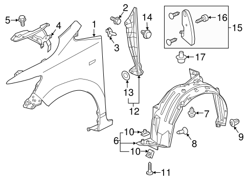 Fender & Components for 2020 Honda Fit | Honda Parts Direct